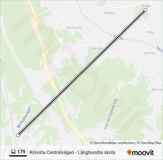179 Route: Schedules, Stops & Maps - Adolfsbergsskolan Knivsta (Updated)