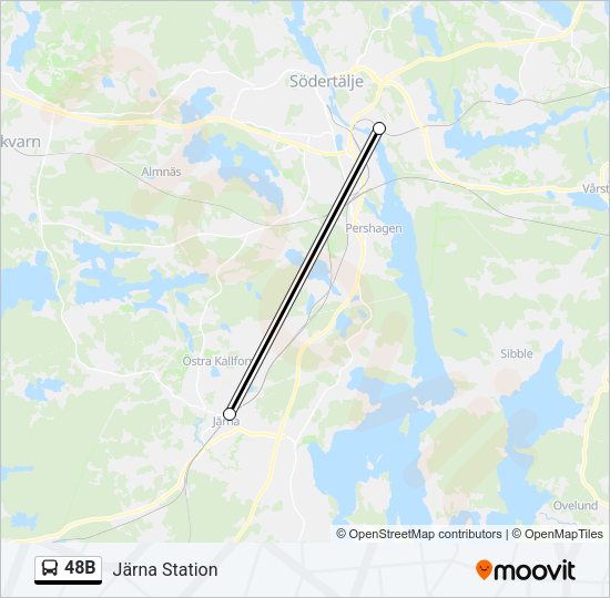 48B Route: Schedules, Stops & Maps - Järna Station (Updated)