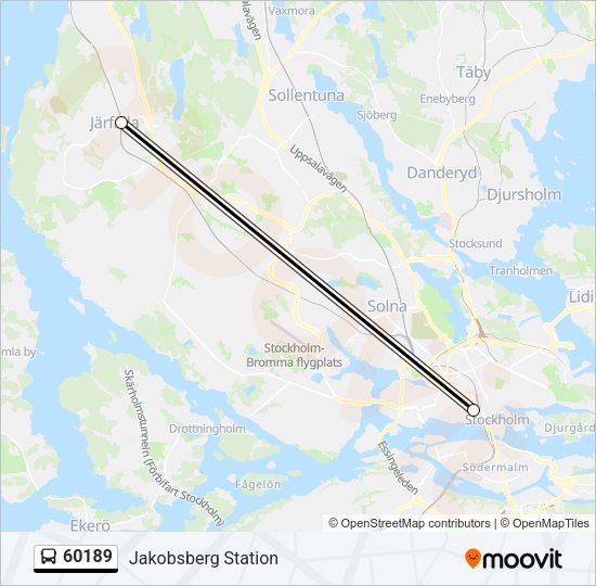 60189 Route: Schedules, Stops & Maps - Jakobsberg Station (Updated)