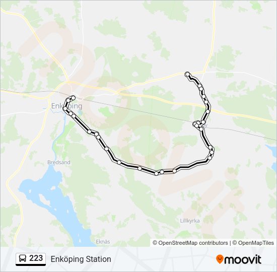 223 Route: Schedules, Stops & Maps - Enköping Station (Updated)