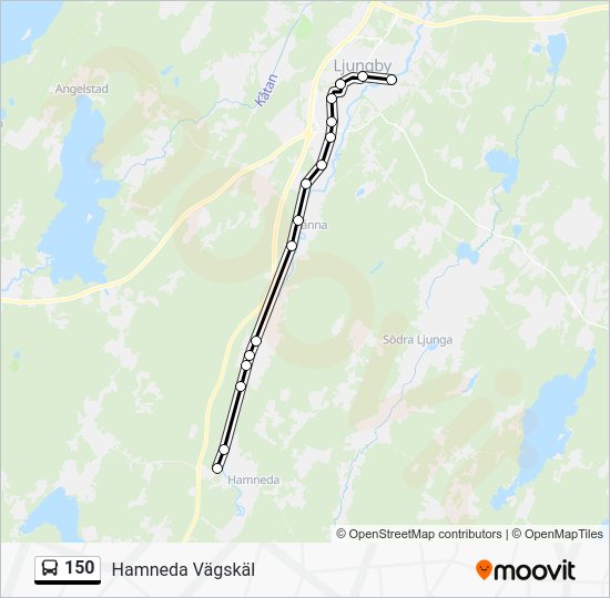 150 Route: Schedules, Stops & Maps - Hamneda Vägskäl (Updated)