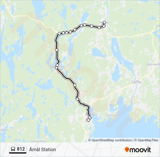 812 Route: Schedules, Stops & Maps - Åmål Station (Updated)