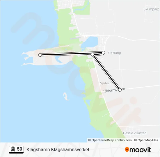 50 Route: Schedules, Stops & Maps - Klagshamn Klagshamnsverket (Updated)
