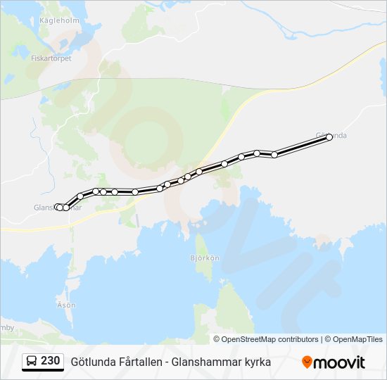 230 Route: Schedules, Stops & Maps - Glanshammar Kyrka (Updated)