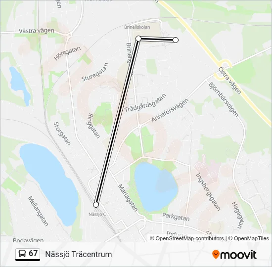 67 Route: Schedules, Stops & Maps - Nässjö Träcentrum (Updated)