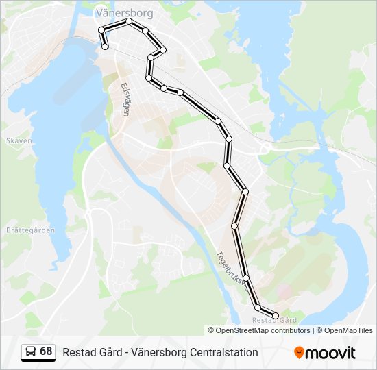 68 Route: Schedules, Stops & Maps - Restad Gård (Updated)
