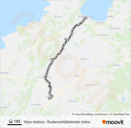102 Route: Schedules, Stops & Maps - Vara Station (Updated)