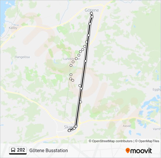 202 Route: Schedules, Stops & Maps - Götene Busstation (Updated)