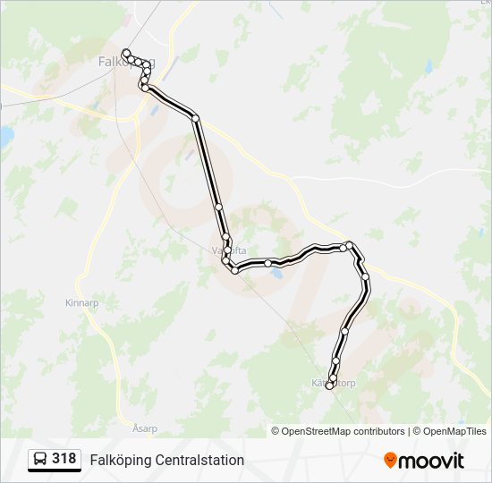 318 Route: Schedules, Stops & Maps - Falköping Centralstation (Updated)