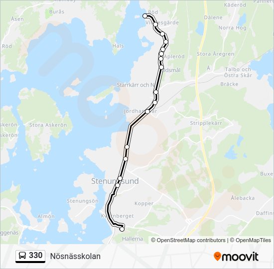 330 Route: Schedules, Stops & Maps - Nösnässkolan (Updated)
