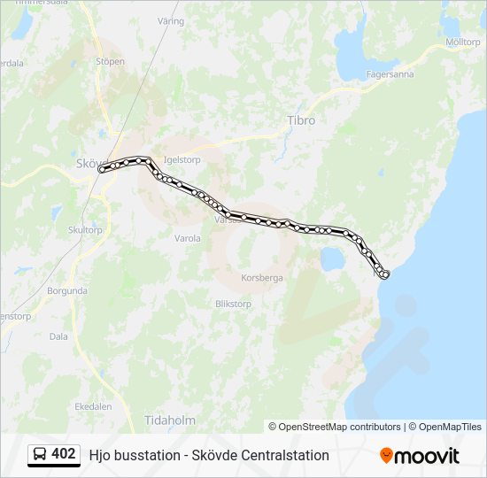 402 Route: Schedules, Stops & Maps - Hjo Busstation (Updated)