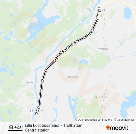 423 Route: Schedules, Stops & Maps - Lilla Edet Busstation (Updated)