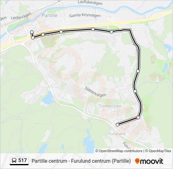 517 Route: Schedules, Stops & Maps - Furulund Centrum (Partille) (Updated)