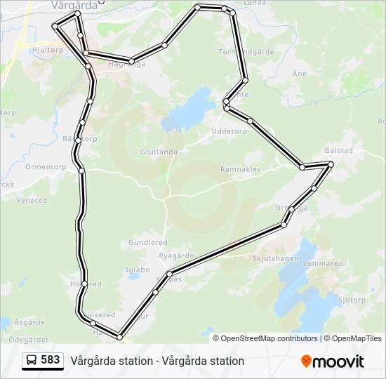 583 Route: Schedules, Stops & Maps - Vårgårda Station (Updated)