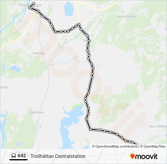 642 Route: Schedules, Stops & Maps - Trollhättan Centralstation (Updated)