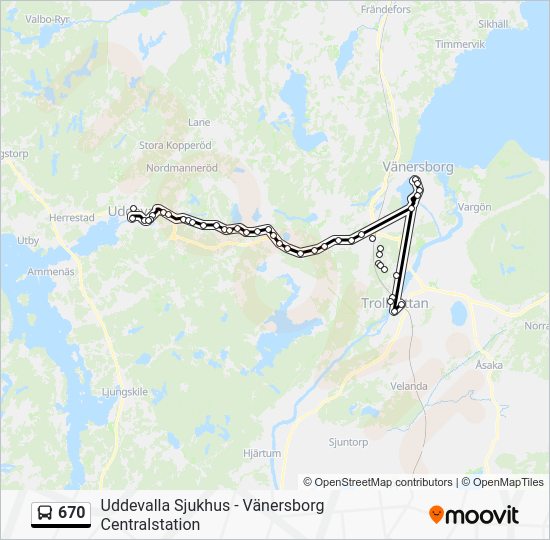 670 Route: Schedules, Stops & Maps - Trollhättan Centralstation (Updated)