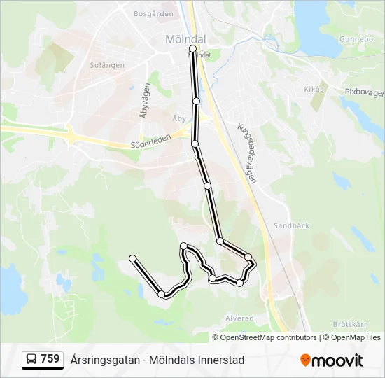 759 Route: Schedules, Stops & Maps - Årsringsgatan (Updated)