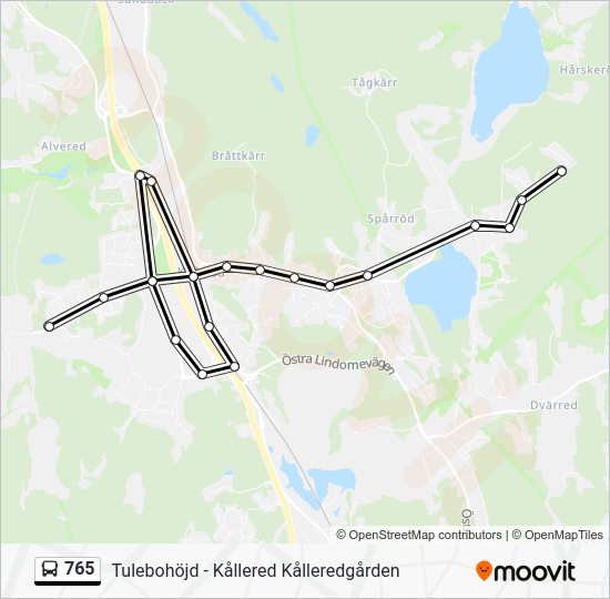 765 Route: Schedules, Stops & Maps - Kållered Kålleredgården (Updated)