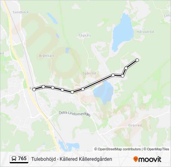 765 Route: Schedules, Stops & Maps - Kållered Station (Updated)