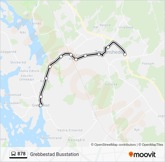 878 Route: Schedules, Stops & Maps - Grebbestad Busstation (Updated)