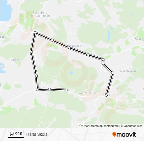910 Route: Schedules, Stops & Maps - Hålta Skola (Updated)