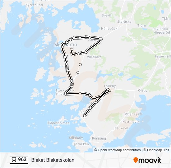 963 Route: Schedules, Stops & Maps - Bleket Bleketskolan (Updated)