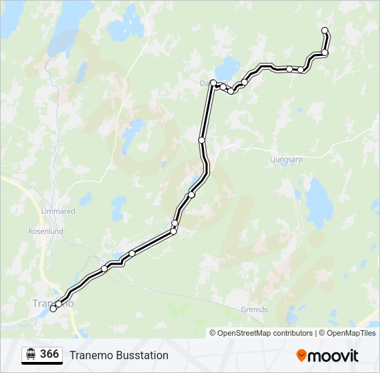 366 Route: Schedules, Stops & Maps - Tranemo Busstation (Updated)