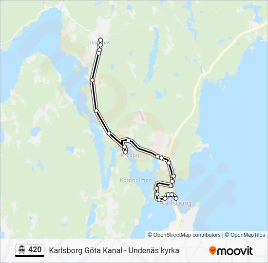 420 Route: Schedules, Stops & Maps - Karlsborg Göta Kanal (Updated)