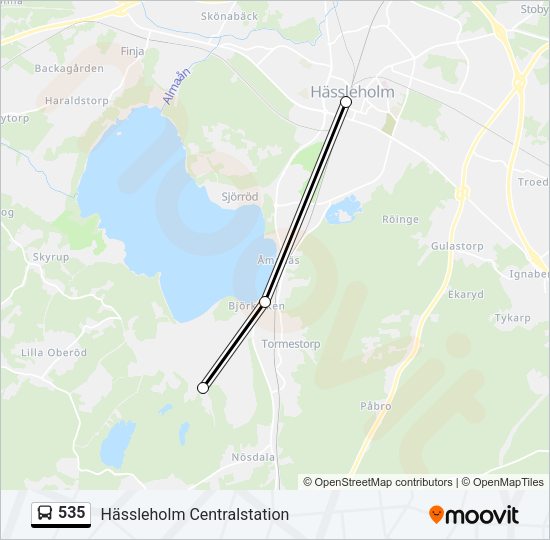 535 Route: Schedules, Stops & Maps - Hässleholm Centralstation (Updated)