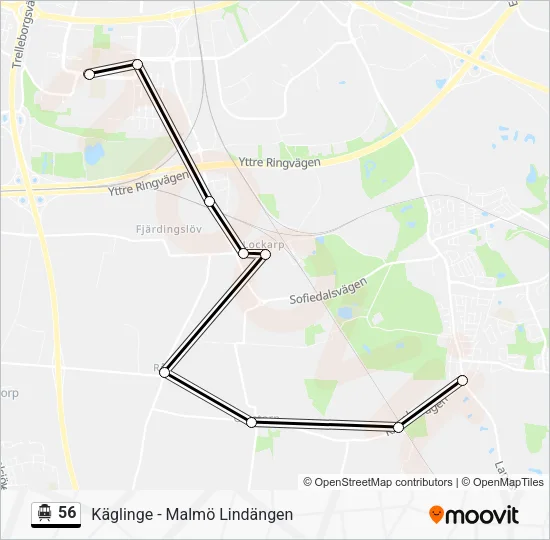 56 Route: Schedules, Stops & Maps - Malmö Lindängen (Updated)