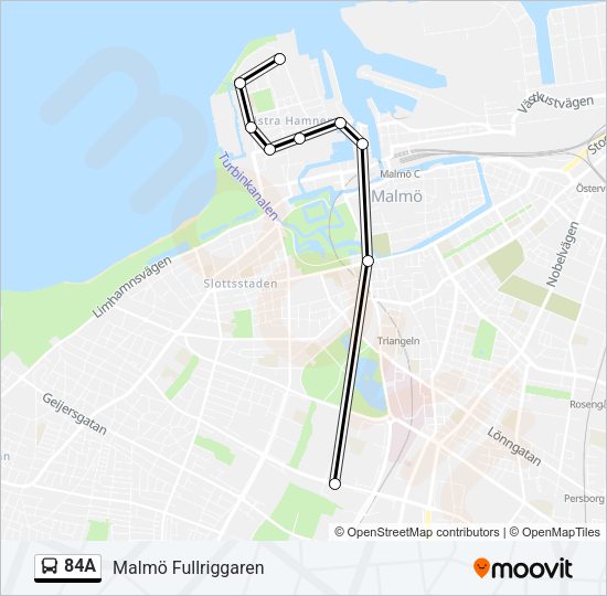 84A Route: Schedules, Stops & Maps - Malmö Fullriggaren (Updated)