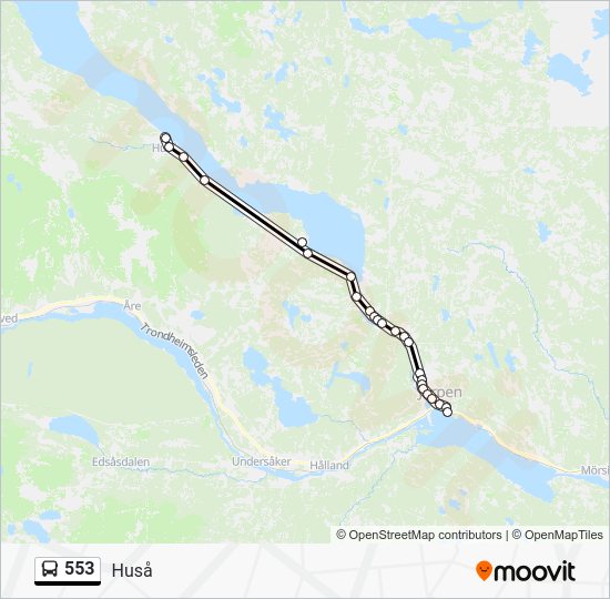 553 Route: Schedules, Stops & Maps - Huså (Updated)