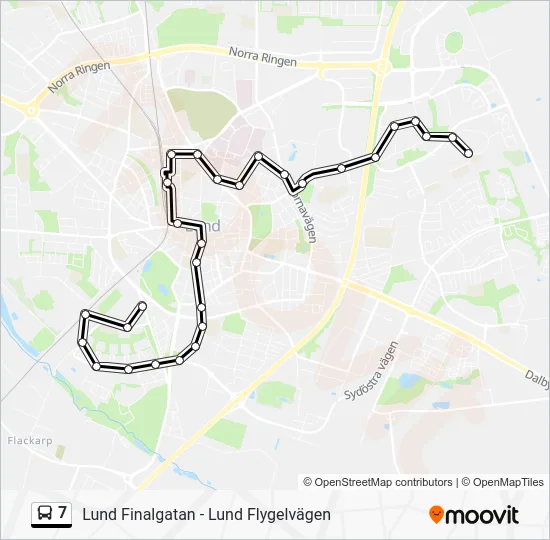 7 Route: Schedules, Stops & Maps - Lund Arenan (Updated)
