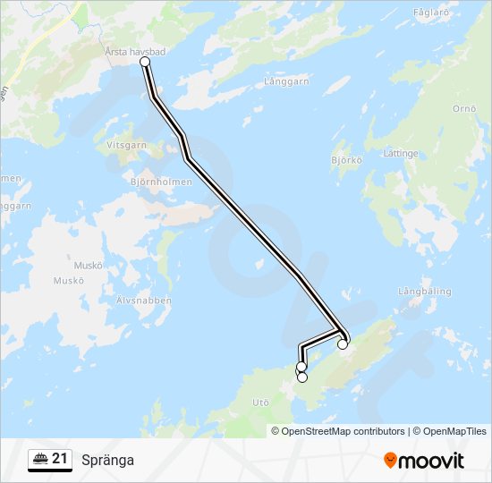 21 Route: Schedules, Stops & Maps - Spränga (Updated)