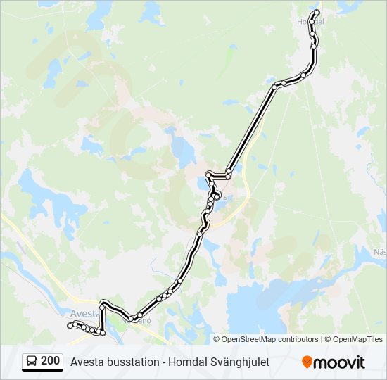 200 Route: Schedules, Stops & Maps - Avesta Busstation (Updated)