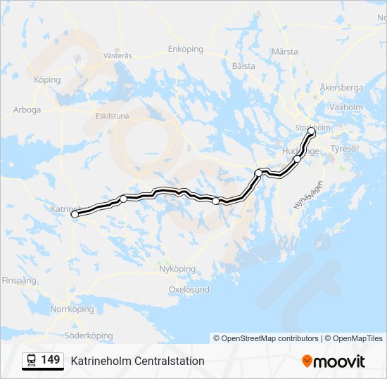149 Route: Schedules, Stops & Maps - Katrineholm Centralstation (Updated)