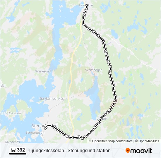 332 Route: Schedules, Stops & Maps - Ljungskile Station (Updated)
