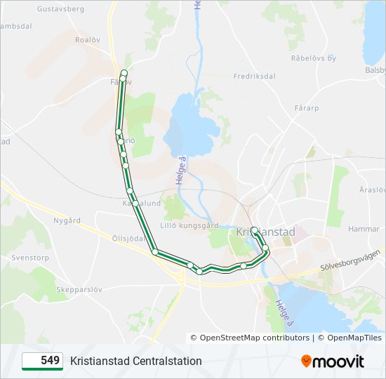 549 Route: Schedules, Stops & Maps - Kristianstad Centralstation (Updated)