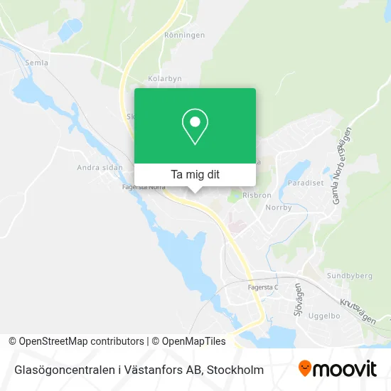 Hur du tar dig till Glasögoncentralen i Västanfors AB i Fagersta med ...