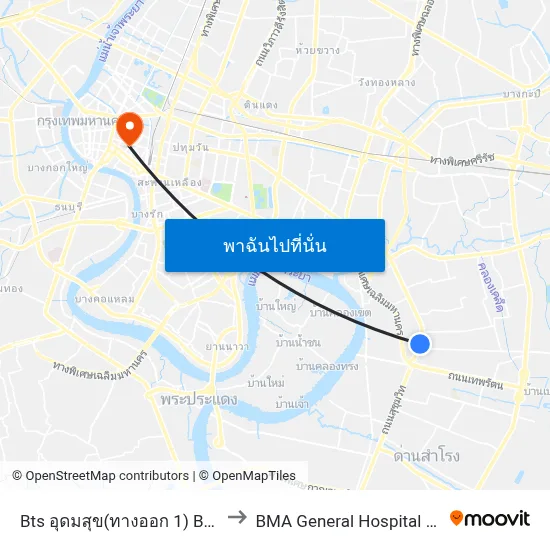 Bts อุดมสุข(ทางออก 1) Bts Udomsuk (Exit 1)ไปยังBMA General Hospital ...