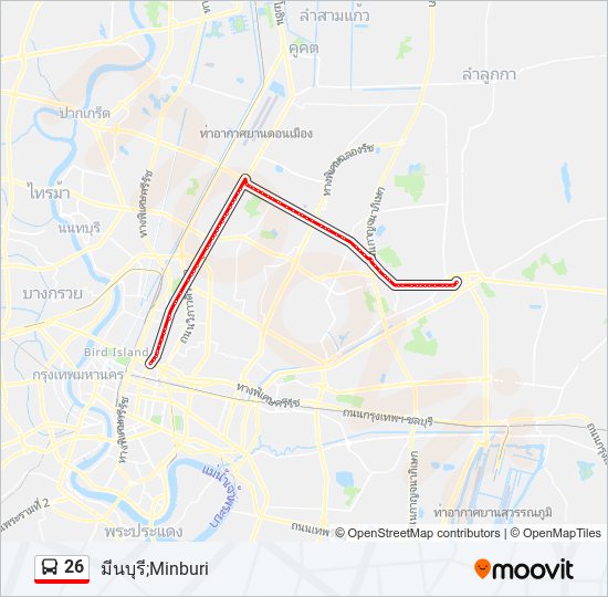 26 Route: Schedules, Stops & Maps - มีนบุรี;Minburi (Updated)