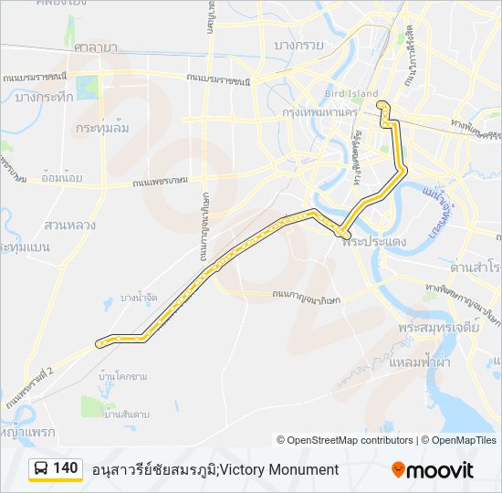 140 Route: Schedules, Stops & Maps - อนุสาวรีย์ชัยสมรภูมิ;Victory ...