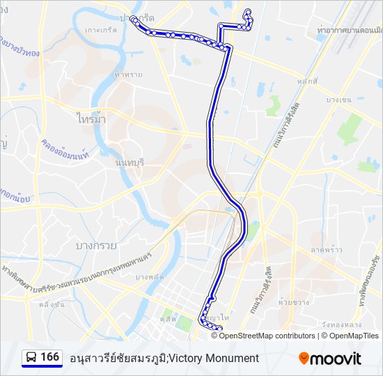 166 Route: Schedules, Stops & Maps - อนุสาวรีย์ชัยสมรภูมิ;Victory ...