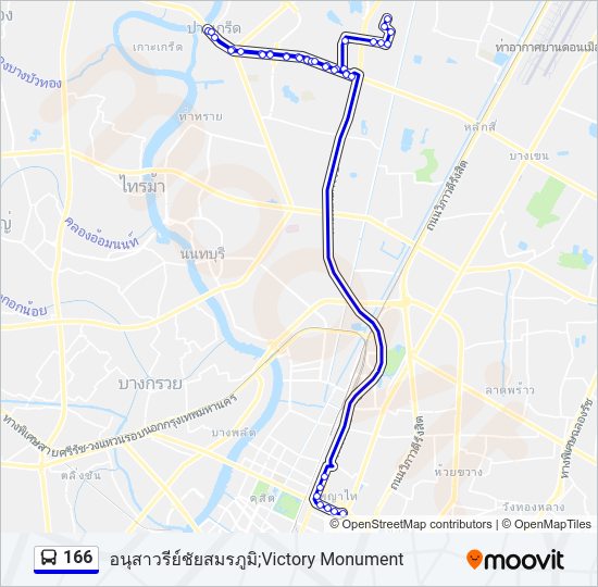 166 Route: Schedules, Stops & Maps - อนุสาวรีย์ชัยสมรภูมิ;Victory ...