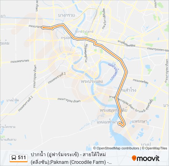 511 Route: Schedules, Stops & Maps - สายใต้ใหม่ (ตลิ่งชัน);Southern Bus ...