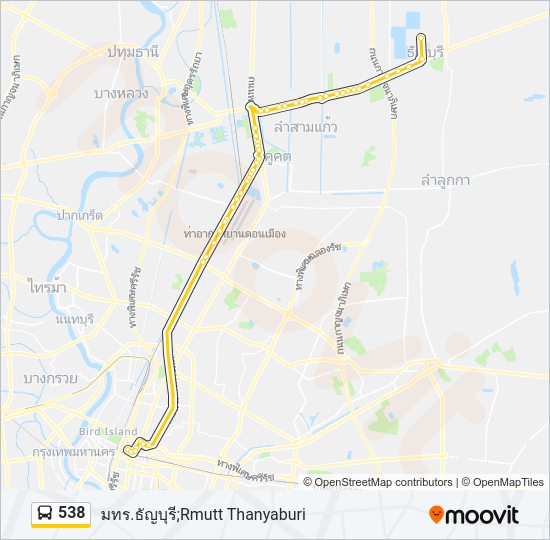 538 Route: Schedules, Stops & Maps - มทร.ธัญบุรี;Rmutt Thanyaburi (Updated)