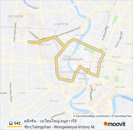 542 Route: Schedules, Stops & Maps - วงเวียนใหญ่-อนุสาวรีย์ชัยฯ ...