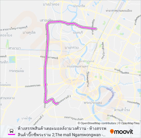 เส้นทางของสาย ต141: ตารางเดินรถ, ป้ายต่างๆและแผนที่ - ห้างสรรพสินค้า ...