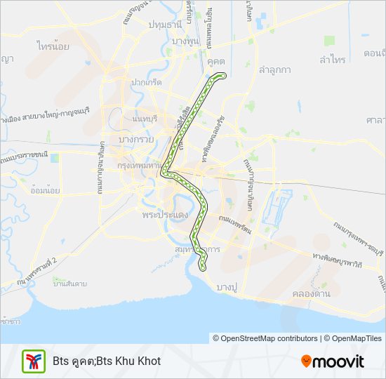 sukhumvit Route: Schedules, Stops & Maps - Bts คูคต;Bts Khu Khot (Updated)