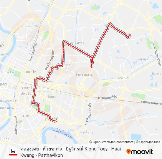 เส้นทางของสาย 338 13: ตารางเดินรถ, ป้ายต่างๆและแผนที่ - คลองเตย;Klong ...